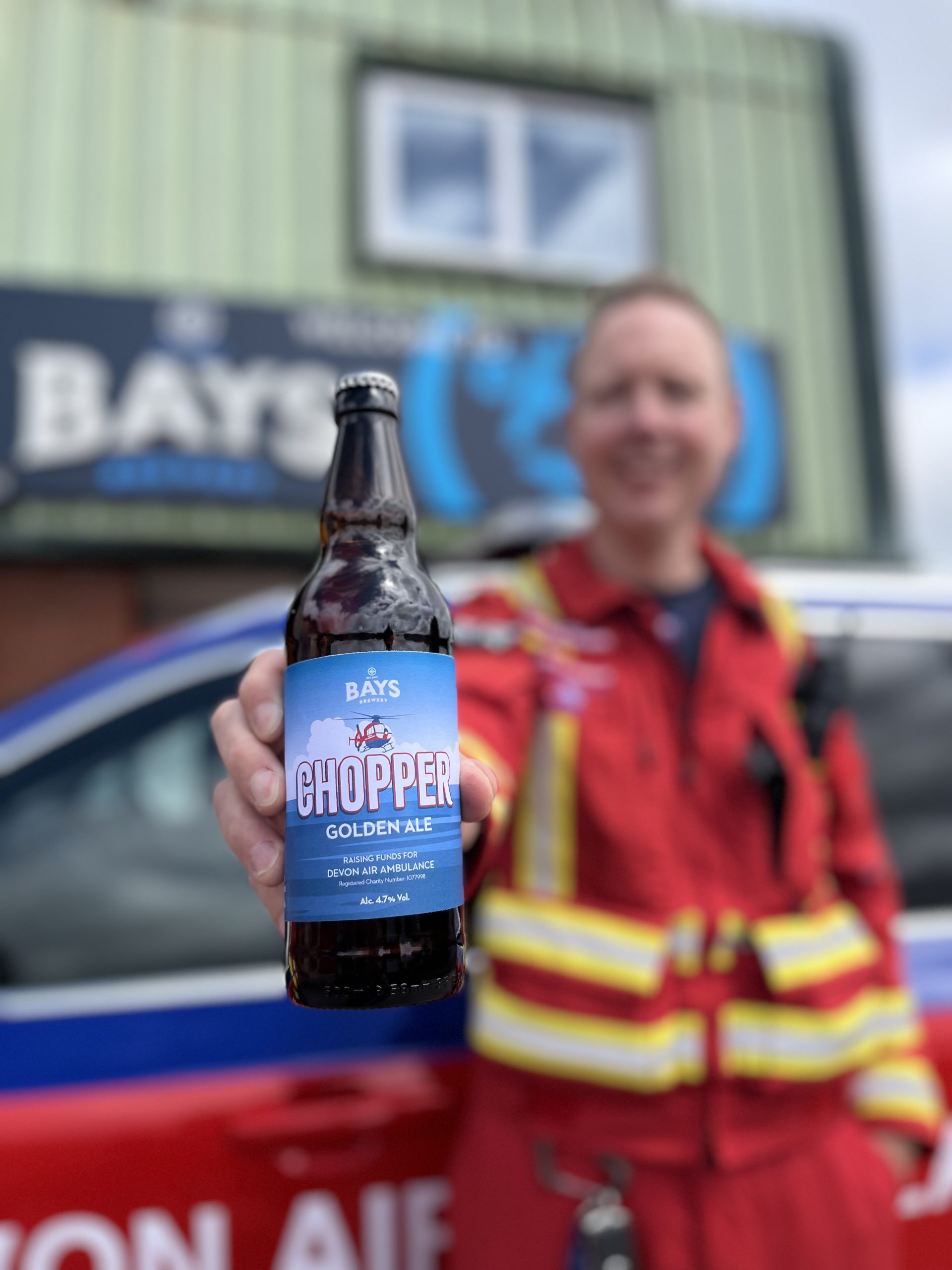 Bays Brewery’s latest charity brew ‘Chopper Ale’ takes flight