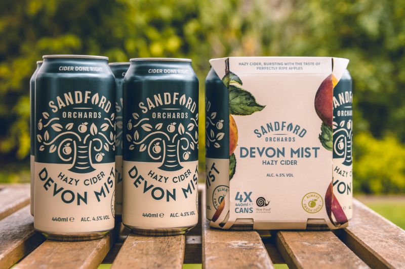 Sandford Orchards launches Devon Mist cider in a can